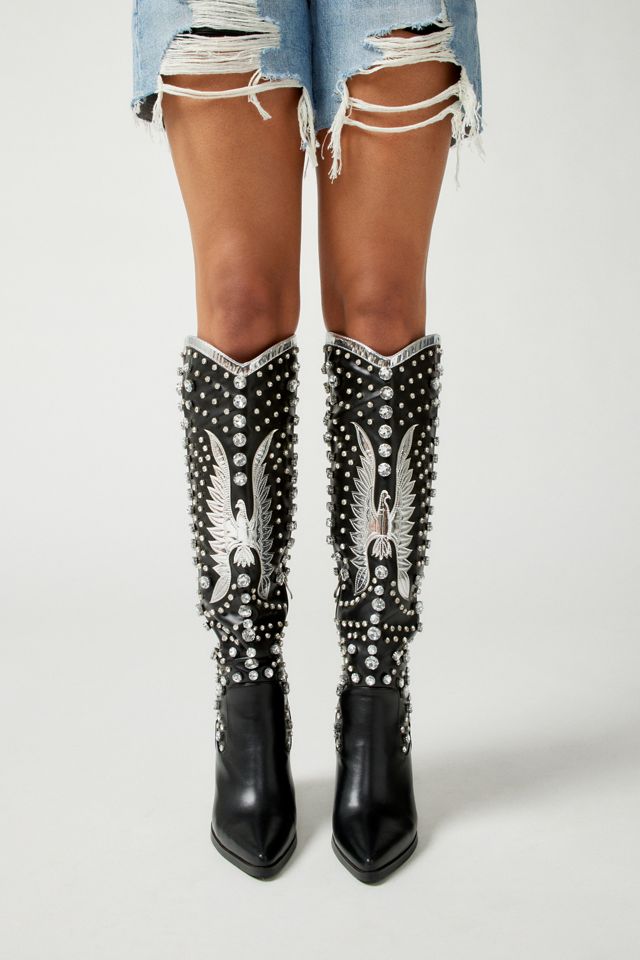 Azalea Wang Upbeat Rhinestone Cowboy Boot | Urban Outfitters