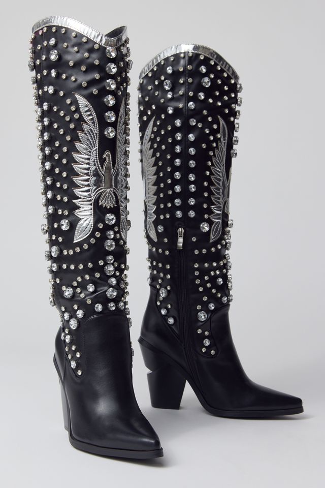 Azalea Wang Upbeat Rhinestone Cowboy Boot | Urban Outfitters Azalea Wang Upbeat Rhinestone Cowboy Boot | Urban Outfitters