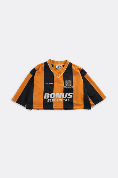 Frankie Collective Rework Crop Hull City Soccer Jersey | Urban Outfitters