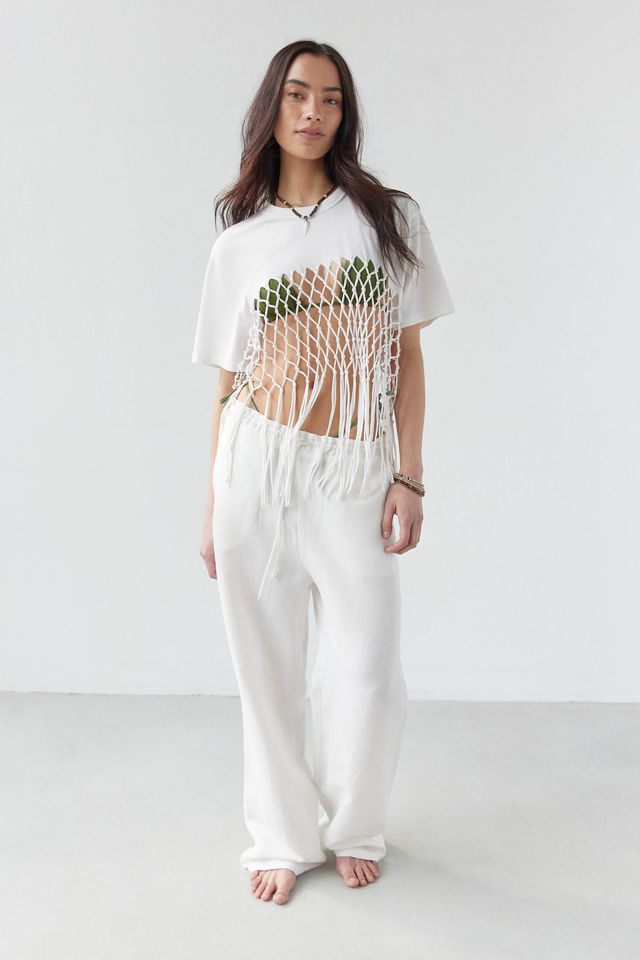 UO All Tied Up Macrame Top | Urban Outfitters