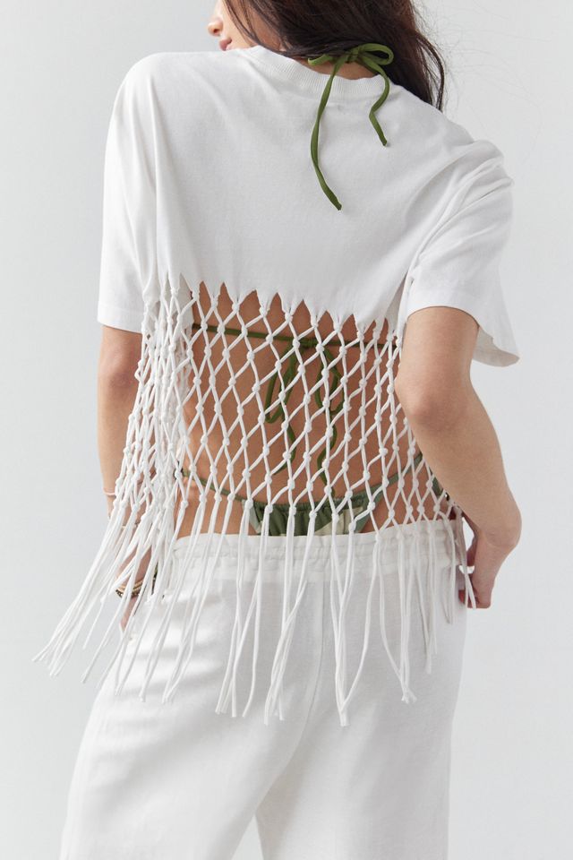 UO All Tied Up Macrame Top | Urban Outfitters