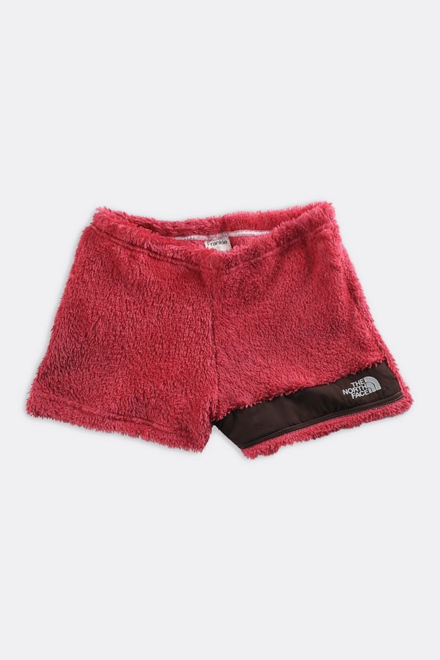 Frankie Collective Rework North Face Fuzzy Shorts 042 | Urban Outfitters