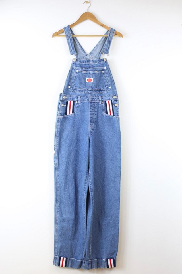 Vintage Deadstock Revolt Medium Wash Racer Stripe Overalls | Urban ...