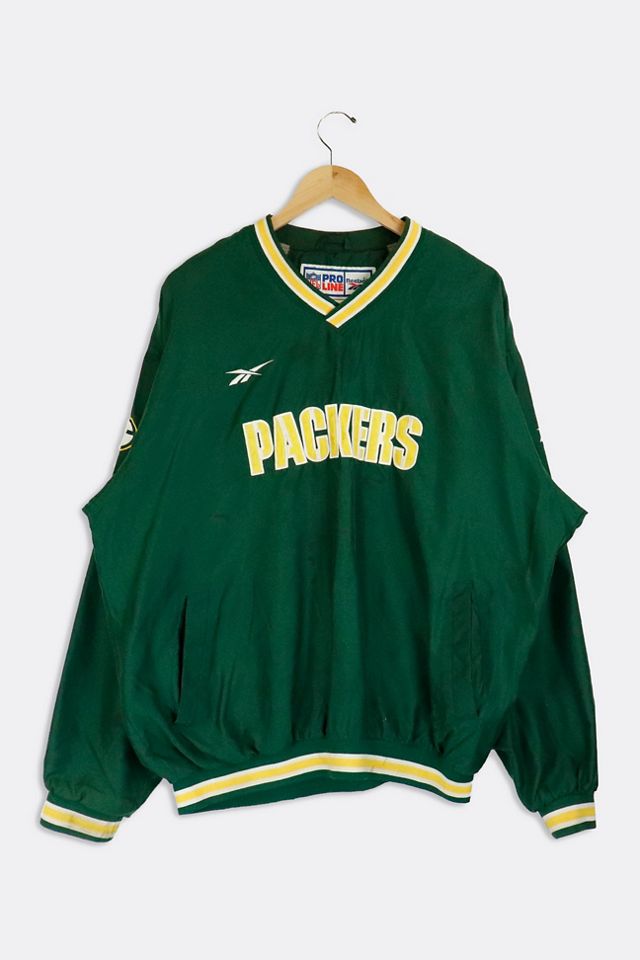 Vintage Reebok NFL Green Bay Packers Warm Up Pullover Jacket | Urban ...