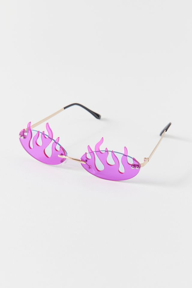 Flaming Oval Sunglasses | Urban Outfitters