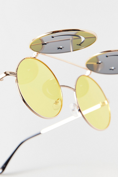 Happy Round Flip Sunglasses | Urban Outfitters