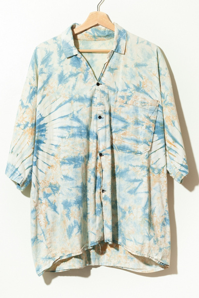 Vintage 1990s Distressed Tie Dye Button Up Shirt | Urban Outfitters