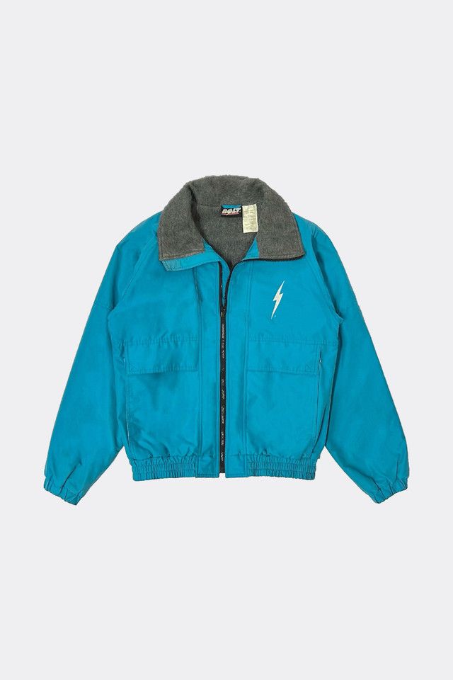 Vintage 1980's Lightning Bolt Fleece Lined Jacket | Urban Outfitters