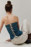 BDG Denim Lace-Up Tube Top | Urban Outfitters