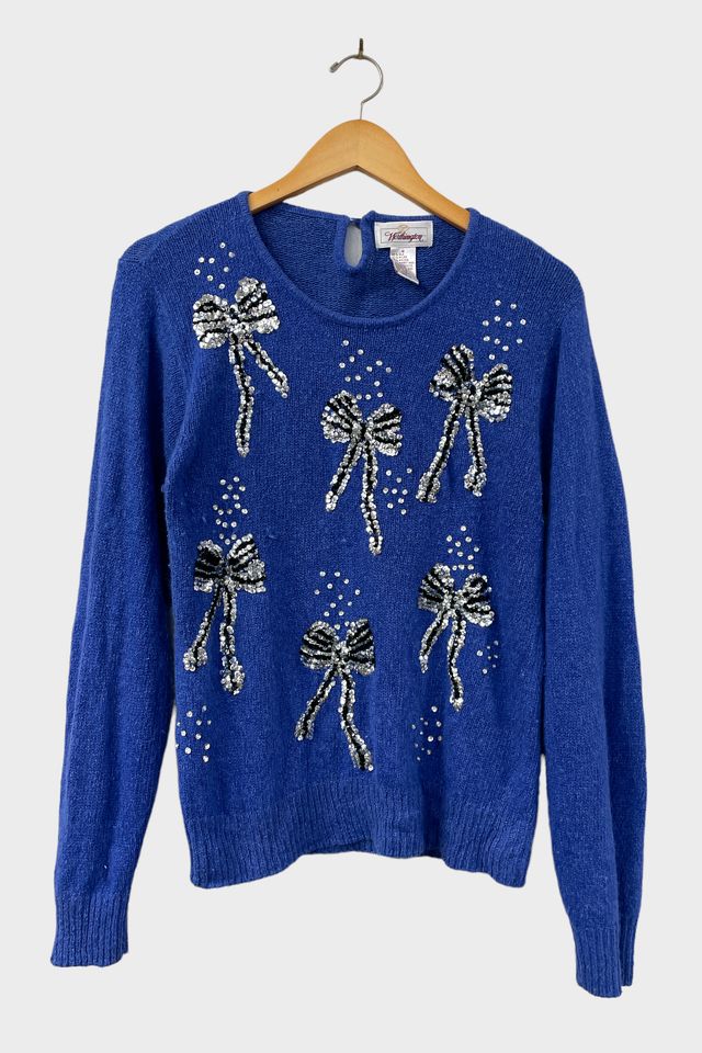 Vinage Sequin Ribbons Pullover Sweater | Urban Outfitters