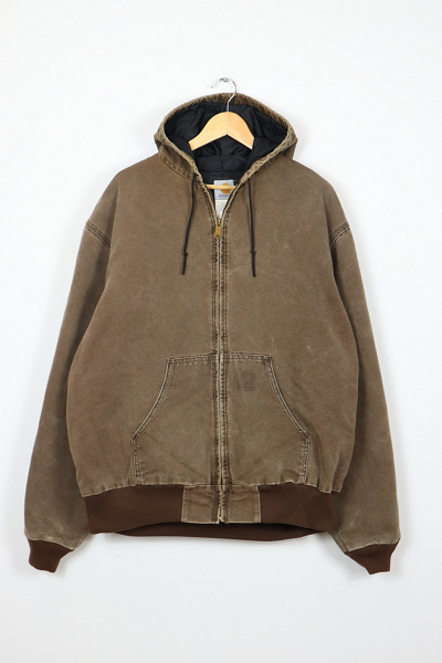 Vintage Carhartt Faded Brown Hooded Jacket | Urban Outfitters