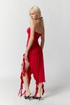 Lioness Rendezvous Strapless Ruffle Midi Dress | Urban Outfitters