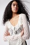 UO Gossamer Crochet Flyaway Top | Urban Outfitters