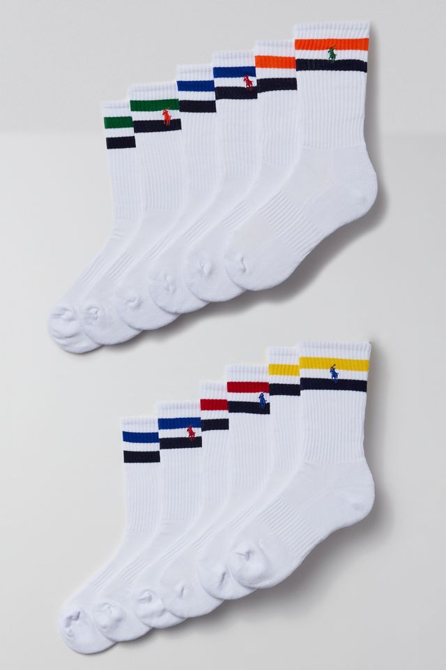 Polo Ralph Lauren Varsity Stripe Crew Sock 6-Pack | Urban Outfitters