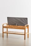 Upholstered Bamboo Storage Bench | Urban Outfitters