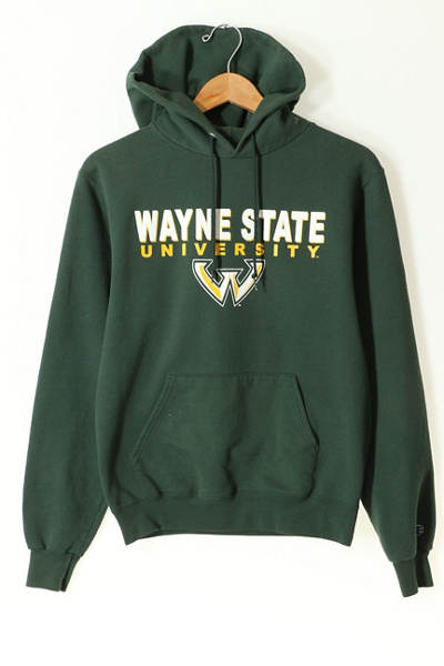 Vintage Champion Wayne State University Hooded Pullover Sweatshirt ...