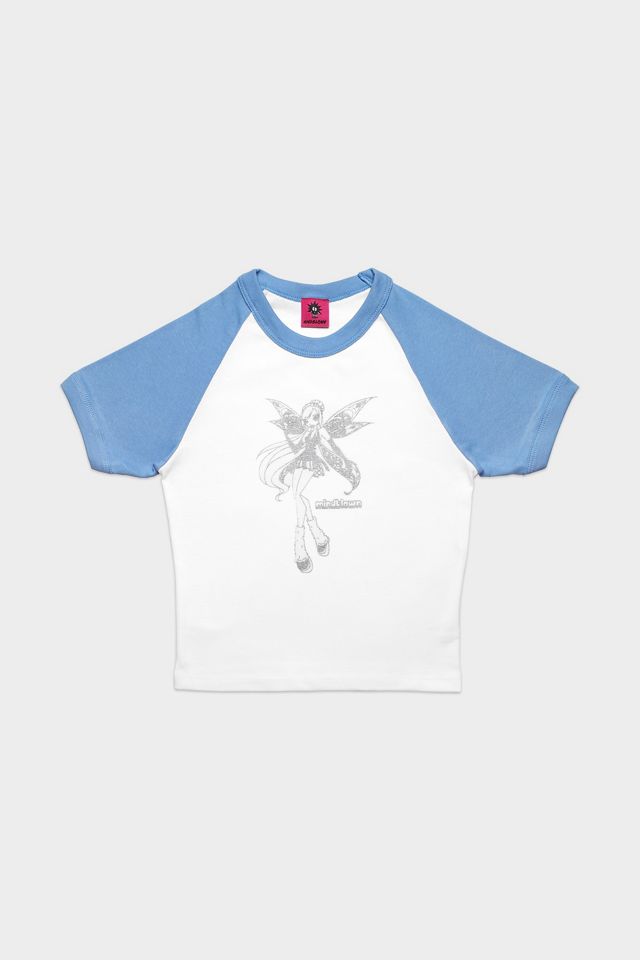 MINDBLOWN Blue Raglan Baby Tee | Urban Outfitters