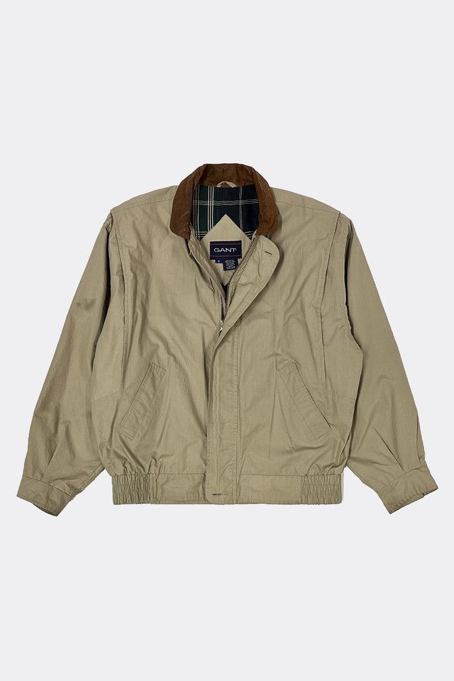 Vintage 1980's Gant Leather Collar Zip Jacket | Urban Outfitters