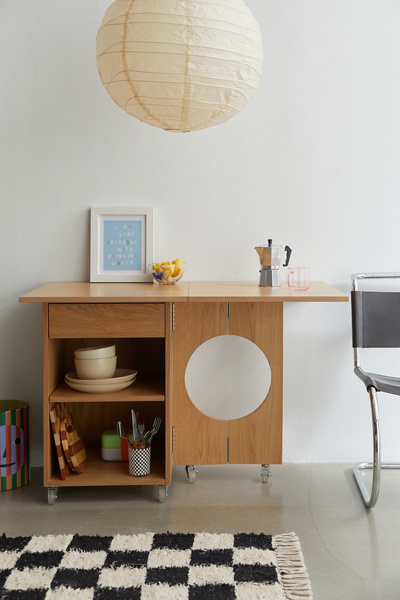 Ezra Flip Down Convertible Table | Urban Outfitters