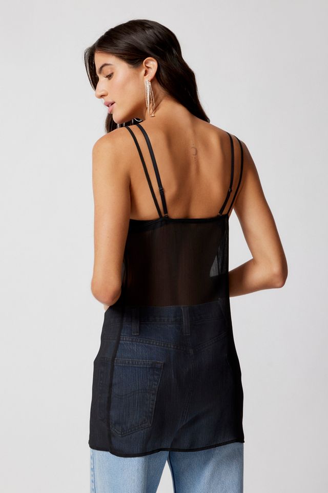 Lioness Hilton Sheer Flyaway Top | Urban Outfitters