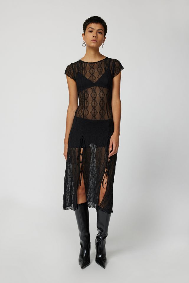 Find Me Now Second Skin Sheer Midi Dress | Urban Outfitters