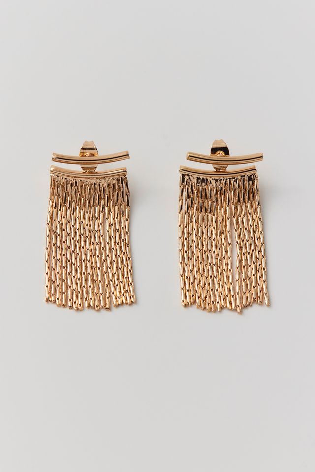 Fringe Front/Back Earring | Urban Outfitters