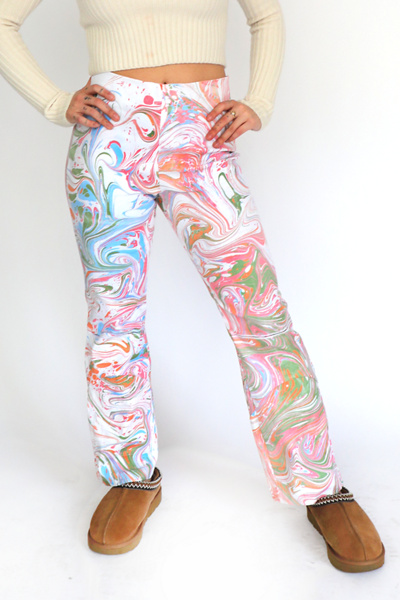 Lefty Pastel Swirl High Rise Pant | Urban Outfitters