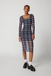 Daisy Street Mesh Long Sleeve Midi Dress | Urban Outfitters