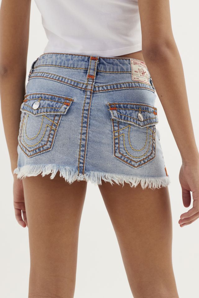 True Religion Sadie Denim Mini Skirt Urban Outfitters