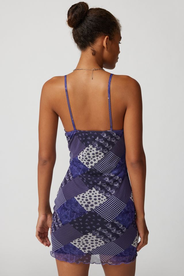 Daisy Street Mesh Patchwork Mini Dress | Urban Outfitters