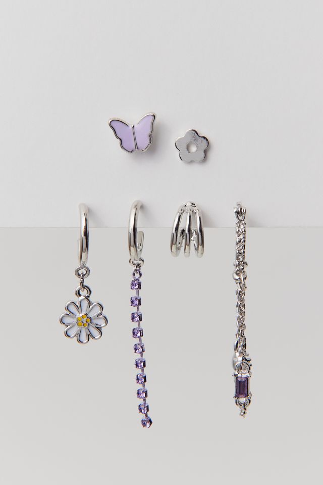 Natalie Rhinestone Post & Hoop Earring Set | Urban Outfitters Canada