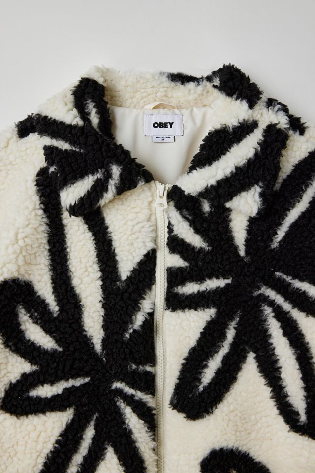 OBEY Portions Piled Fleece Jacket | Urban Outfitters