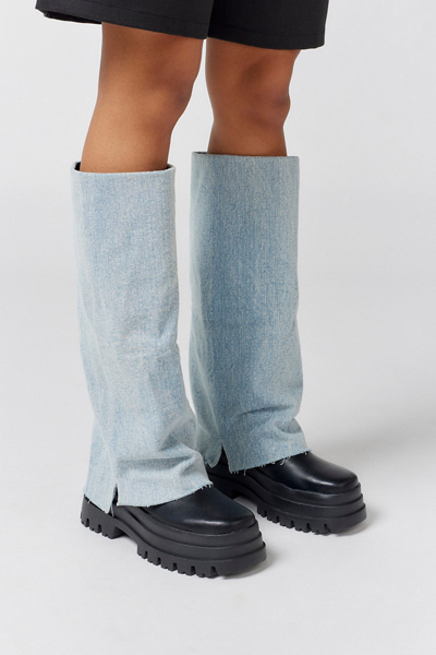 Azalea Wang Shuri Denim Foldover Boot | Urban Outfitters