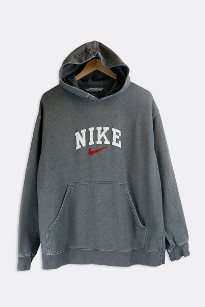 Vintage Nike White Stitched Logo Red Check Mark Hoodie | Urban Outfitters
