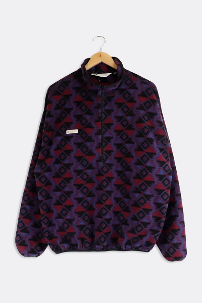Vintage Columbia Multi Coloured Fleece Half Zip Sweater | Urban Outfitters