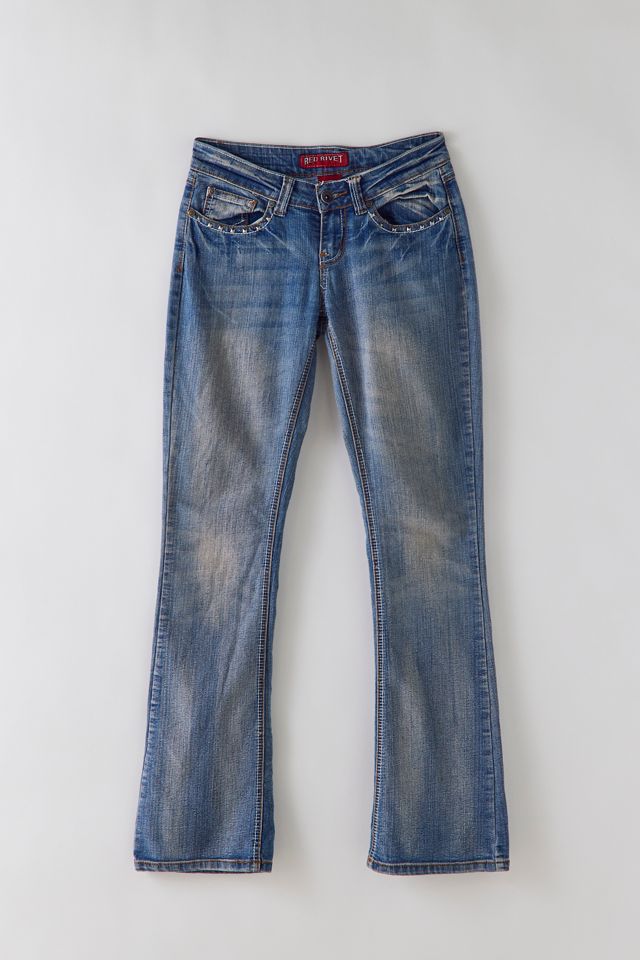 Vintage Red Rivet Low Rise Jean | Urban Outfitters