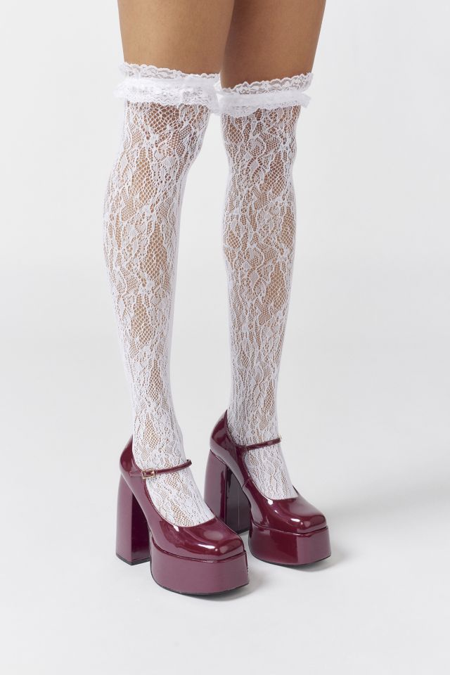 Lace Thigh High Sock Urban Outfitters