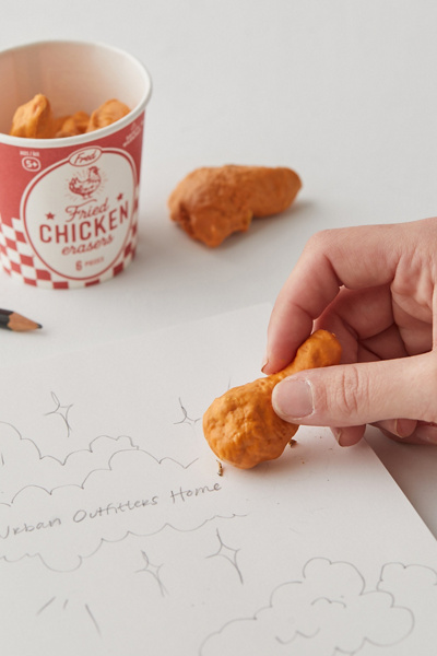 Fried Chicken Eraser Set | Urban Outfitters