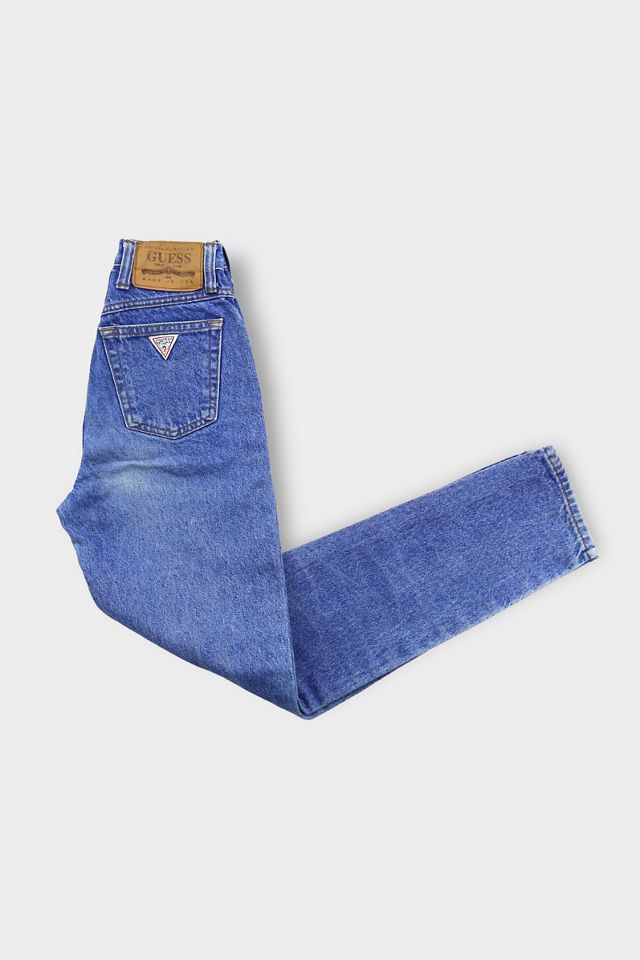 Vintage Guess Bright Medium Wash High Waisted Jeans | Urban Outfitters
