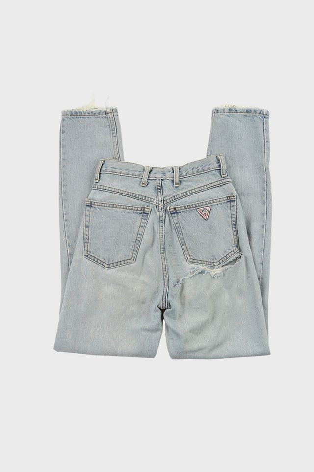 Vintage Guess Light Wash Distressed Grungy Jeans | Urban Outfitters