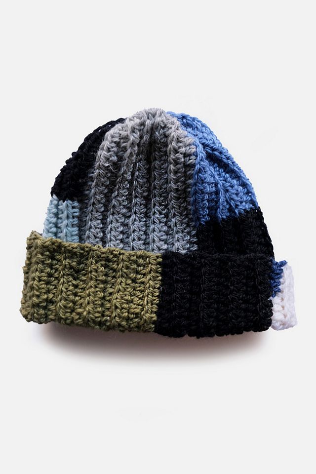 MARVES new york Upcycled Scrap Yarn Crochet Wool Beanie Co. Ursula ...