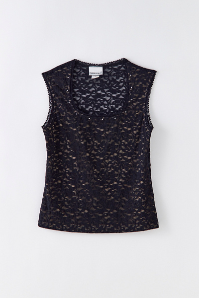 Vintage Lace & Rhinestone Tank Top | Urban Outfitters