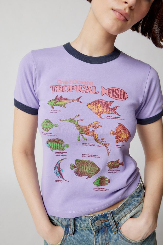 Tropical Fish Ringer Tee | Urban Outfitters