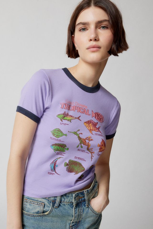 Tropical Fish Ringer Tee | Urban Outfitters