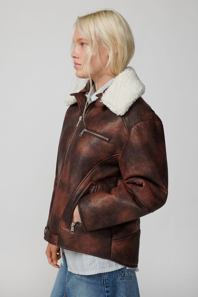 APPARIS Audie Faux Shearling Jacket | Urban Outfitters