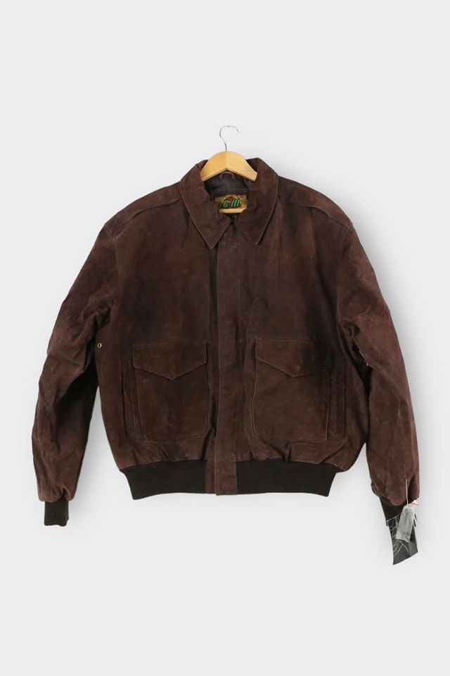 Vintage Deadstock Global Identity Dark Brown Leather Jacket | Urban ...