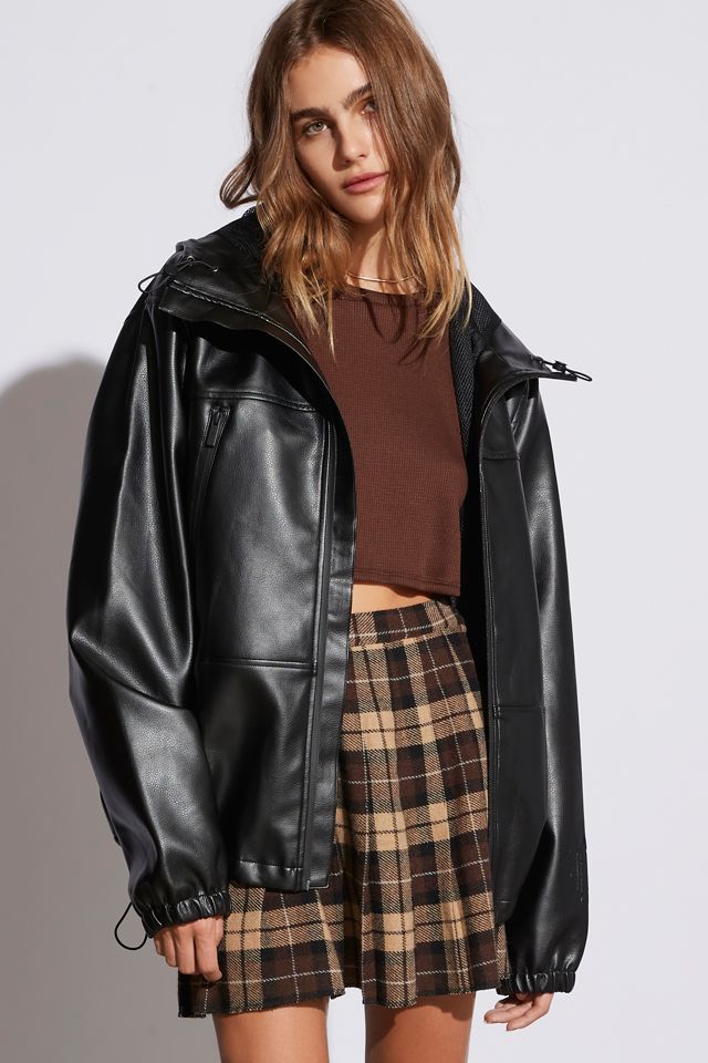Wasted Paris UO Exclusive Faux Leather Windbreaker Jacket | Urban ...