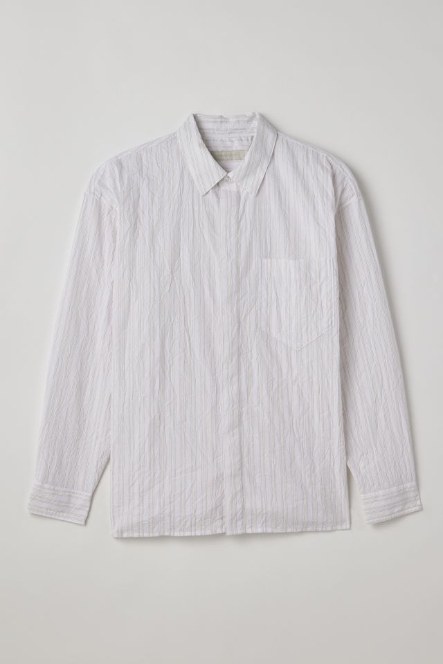 Standard Cloth Brody Crinkle Stripe Shirt | Urban Outfitters