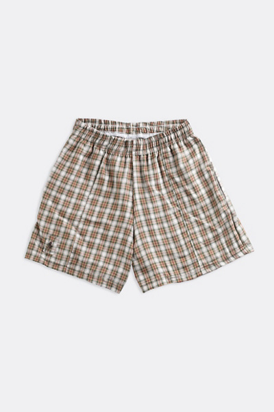 Frankie Collective Rework Polo Oxford Plaid Short 227 | Urban Outfitters