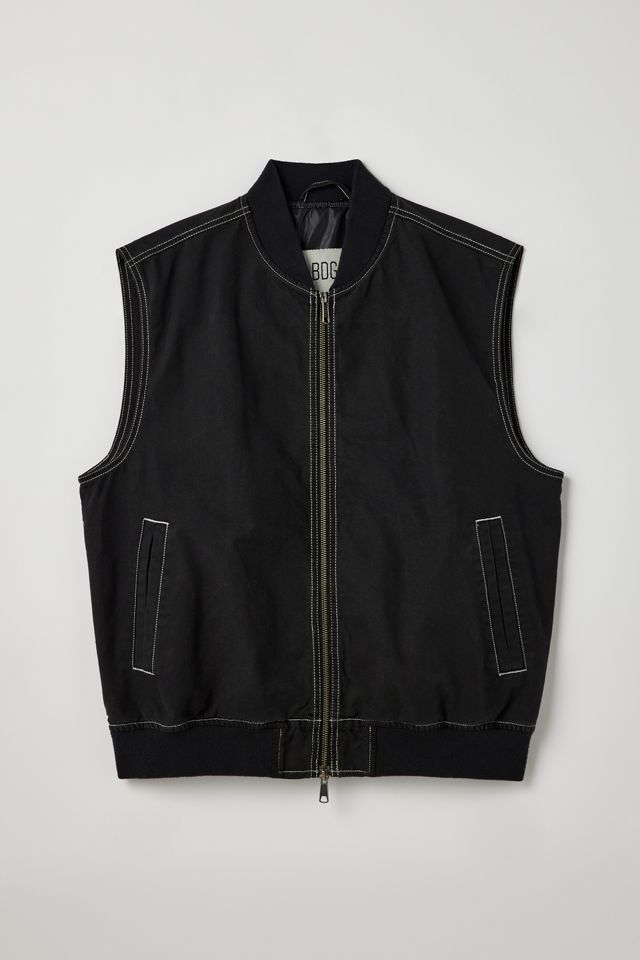 BDG Contrast Stitch Work Vest | Urban Outfitters